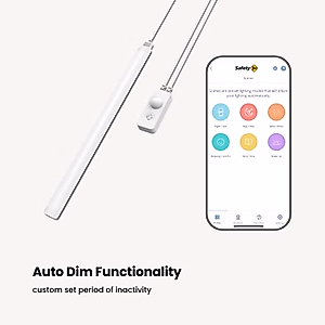 Safety 1st Connected Under Crib Smart Light — Motion Activated Night Light, Dimmable and Full Color Control, Nursery and Bedroom Lighting, Wi-Fi Enabled, iOS and Android Compatible