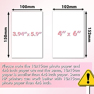 Koala Inkjet Glossy Photo Paper 50 Sheets 10X15cm 48LB Compatible with HP Envy Officejet Pro Photosmart Printers