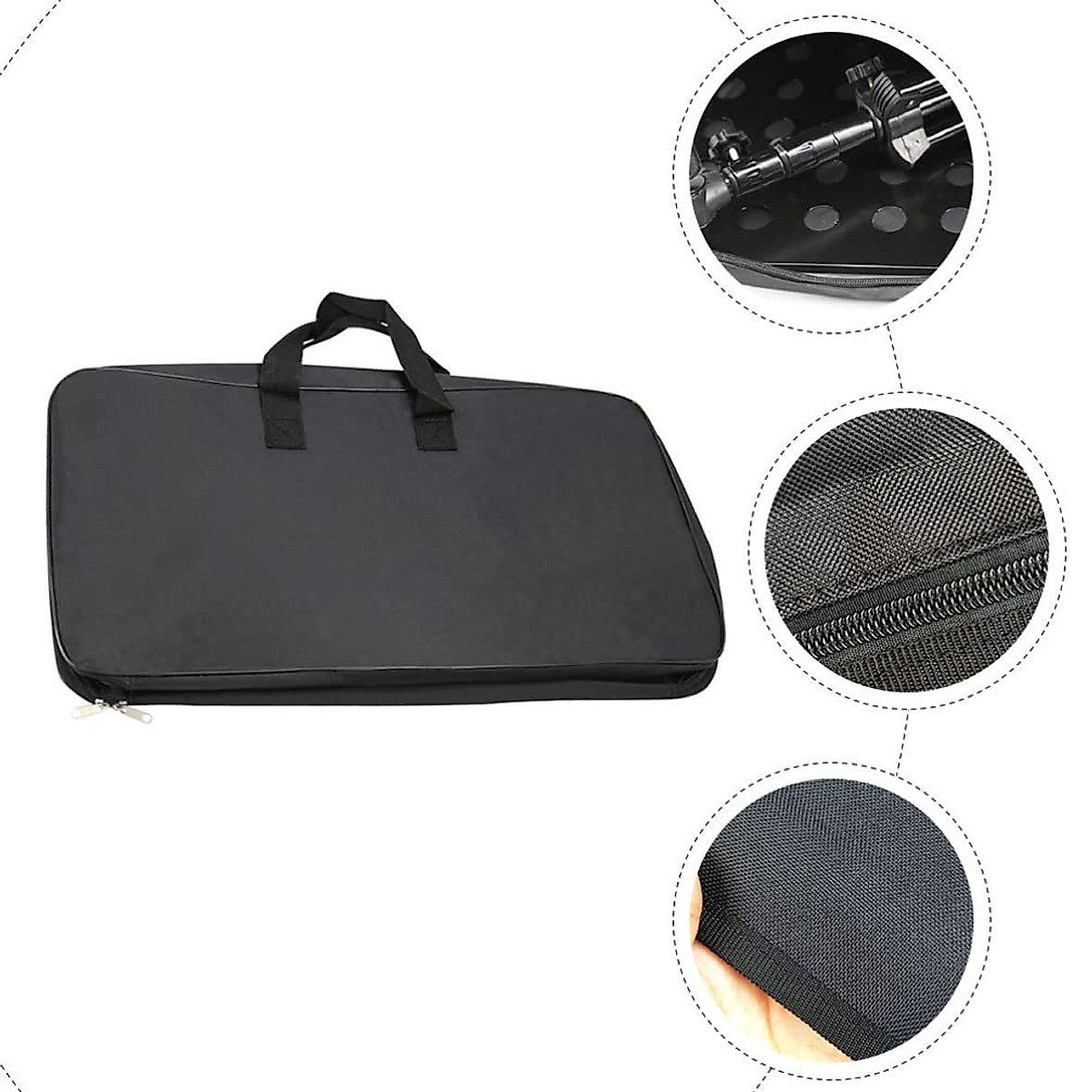 Portable Music Stand Storage Bag: Musical Score Organizer Case Musical Stand Rack Oxford Cloth Carrying Pouch Black