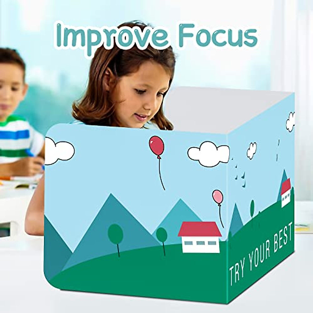 Privacy Shields for Student Desks - 24 Pack，Colored Classroom Privacy Folders for Students, Privacy Boards for Test and Desk Dividers (16"W x 12"H x 13"D)