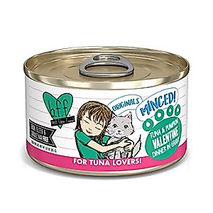 Weruva Best Feline Friend (B.F.F.) Tuna & Pumpkin Valentine with Tuna & Pumpkin in Gravy Cat Food, 3oz Can (Pack of 24)