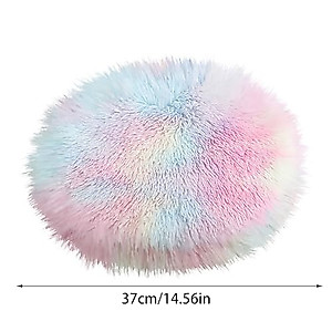 Calming Bed for Dogs Small Dog Bed Deals Today 2024 Round Pet Bed Fluffy Plush Faux Fur Anti-Anxiety Cute Comfort Dog Bed Dog Crate Bed(15 in)