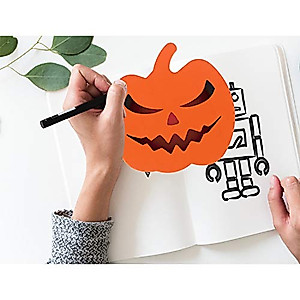AOPOO 64 Pieces Halloween Pumpkins Shapes Foam Craft Kit and Craft Pumpkin Stickers for Halloween Thanksgiving Kids Party Decorations