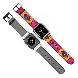 Creative Vibes2 Boho Colorful Smart Watch Band Compatible with Smart Watch Series 1, 2, 3, 4, 5, 6, 7, & SE - High-Quality Leather Watch Bands for Smart Watches (38-41 mm, Gold Matte)
