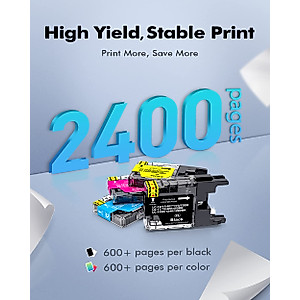 INK4U Compatible LC75 Ink Cartridges Replacement for Brother LC75 LC71 LC79 XL for MFC-J6510DW MFC-J6710DW MFC-J6910DW MFC-J280W MFC-J425W MFC-J430W Printer(5 Black,3 Cyan,3 Magenta,3 Yellow,14 Pack)