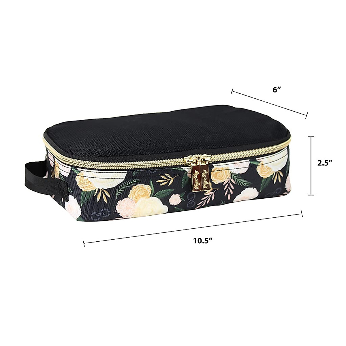 Chelsea + Cole for Itzy Ritzy Packing Cubes – Set of 3 Floral Packing Cubes or Travel Organizers; Each Cube Features a Mesh Top, Double Zippers and a Fabric Handle; Floral
