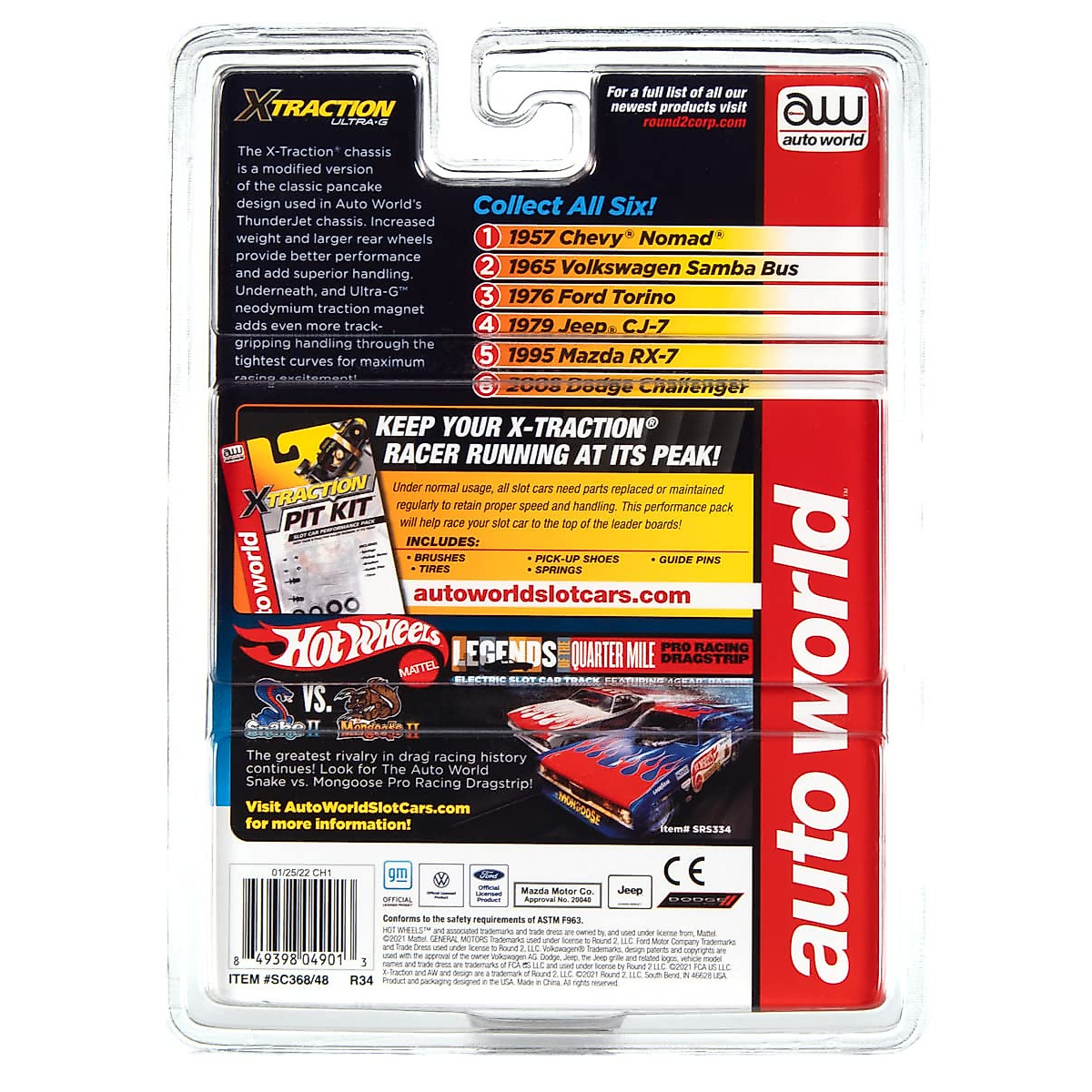 Auto World Xtraction R34 1979 Jeep CJ-5 Blue HO Scale Slot Car