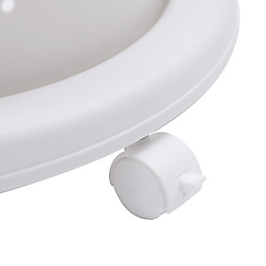 BounceyCart 4 Tiers Rotating Storage Shelves Rack, Removable Basket Shelf Organizer on Rolling Wheels for Fruit Vegetable Snack Household Storage Rack