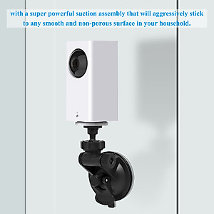 Camera Adhesive Suction Cup Wall Mount For Wyze Cam V3/Pro,for Wyze Cam Pan/V3,for Oculus Sensor,for HTC Vive Base Station,Swivel 360° Adjustable In/Outdoor Bracket with Washable Silica Gel(2 Pack)