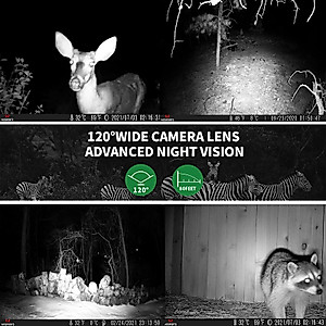 WOSPORTS Trail Camera,36MP 4K 0.2S Trigger Motion Activated,Game Hunting Camera with Night Vision IP66 Waterproof 2.0''LCD 120°Wide Camera Lens for Outdoor Scouting Wildlife Monitoring Home Security