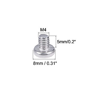 uxcell M4x5mm Machine Screws Pan Phillips Cross Head Screw 304 Stainless Steel Fasteners Bolts 20Pcs