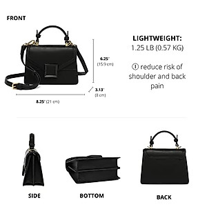 Scarleton Top Handle Purses for Women, Satchel Shoulder Bag Purse, Crossbody Bags for Women, Handbags for Women Mini, H208601 - Black