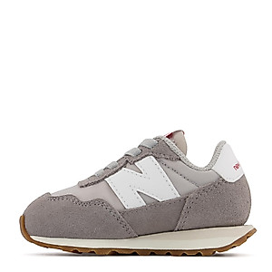 New Balance Kids 237 Bungee Sneaker, MARBLEHEAD/MOONBEAM, 2 M Little Kid (4-8 Years)