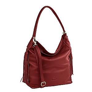 ROLANDO Alexa Women's Hobo Leather Sling Bag (Red)