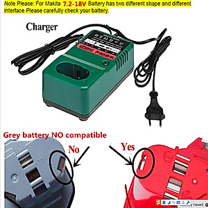 Replace for Makita DC1804 DC1822 DC1414 Battery Charger 7.2V-18V NI-CD&NI-MH Battery Charge Replacement Power Tool Battery Charger LaiPuDuo