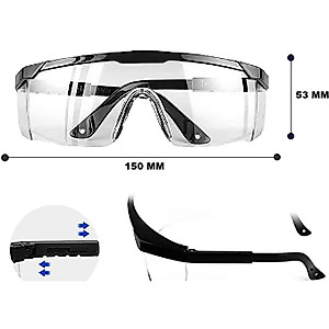 Euxor, (3 Pack) Safety Glasses Anti Fog & Shattered Proof, ANSI Z87.1 & EN 166 UV Resistant Protective Eyewear Safety Goggles, Wide Frame Eye Shield Goggles Scratch Resistant Best Eye Protection