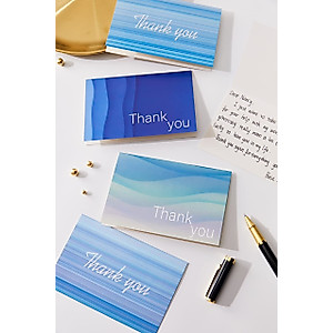 cofullsky Thank You Cards with Envelopes, Thank You Notes Cards Bulk 4 * 6 Blank Baby Shower Thank You Greeting Cards Set for Funeral Wedding Bridal Shower Business Graduation 2024 Coworker Employee