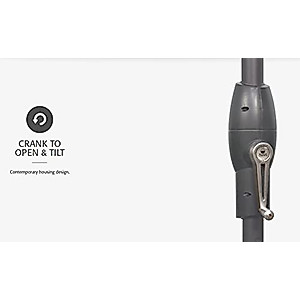 Treasure Garden 8 x 10-Foot Deluxe Auto-Tilt Rectangular Market Umbrella with Bronze Frame and Obravia2 Fabric: Forest Green