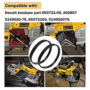 650721-00 Dewalt Bandsaw Tires For Dewalt Band Saw Tires DWM120 A02807 DCS374 DW328K - 2 Pack