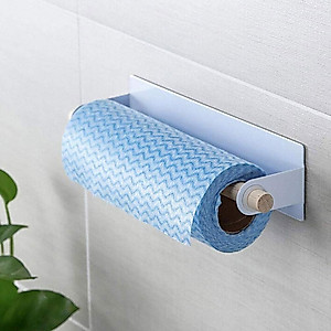 Paper Towel Holder Wallmounted Toilet Paper Holder, Selfadhesive Roll Holder Towel Storage Rack Paper Towel Rack Cabinet Rack Bathroom Toilet Paper Holder