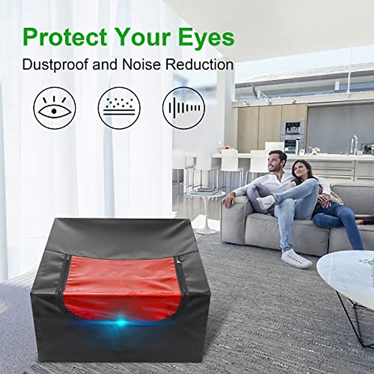 Esoilga Laser Engrave Enclosure with Vent, Fireproof Laser Engraving Machine Protective Cover with Exhaust Pipe and Exhaust Fan Compatible with xTool D1 Atomstack A5 ORTUR Aufero, Eye Protection