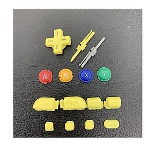 15 PCS Replacement L R ZR ZL Buttons ABXY Buttons Home Button Start Button Power Select Button D Pad Set for New 3DS XL New 3DS LL Console Yellow