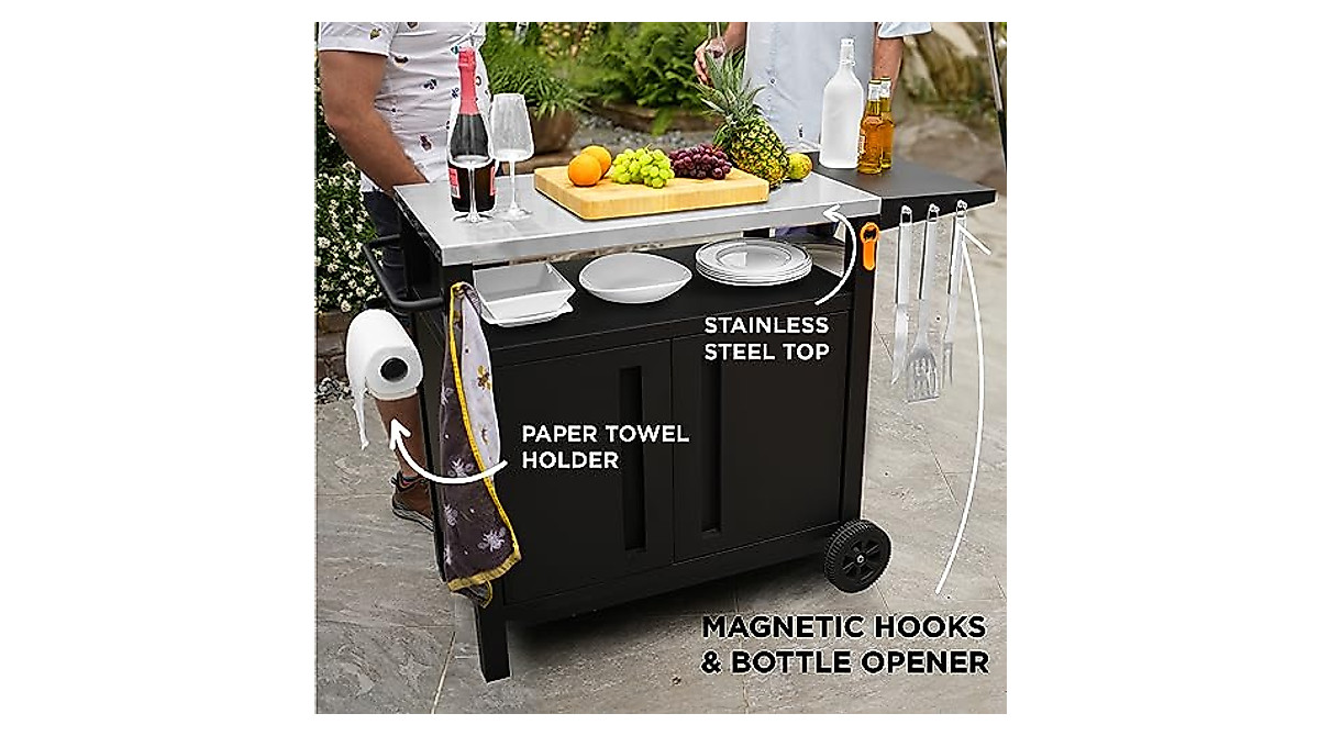 EMBERLI XL Grill Cart: Outdoor Modular BBQ with Storage