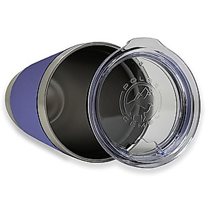 LaserGram 20oz Vacuum Insulated Tumbler Mug, Niagara Falls, Personalized Engraving Included (Faux Leather, Dark Purple)