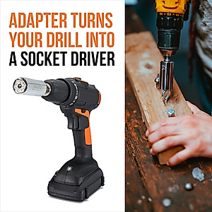 RAK Universal Socket Tool - Super Socket Unscrew Any Bolt - Gifts for Men - Adjustable Grip Socket Adapter Set for Car Mechanic, Electrician, Handyman, HVAC Tools - Birthday Gifts for Dad