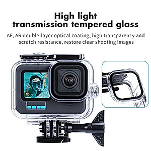 SEASKY Dive Waterproof Protector Case Housing for Gopro Hero 11/10/9 Black Action Camera Accessories Diving Depth 60M/196FT Underwater Protective Case