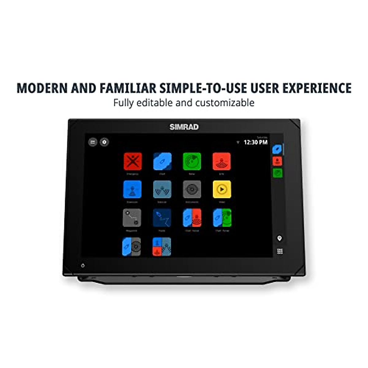 Simrad NSX 3007 - Chartplotter Fish Finder with Active Imaging 3-in-1 Transducer and C-MAP Discover X Charts, Black