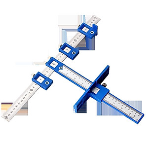 MISNODE Punch Locator Drill Guide Dowel Jig Carbon Steel Carpentry Locator Drill Guide Dowel Jig Kit Hole Punch Locator Kit Drill Jig Joinery Kit for Installation Woodworking