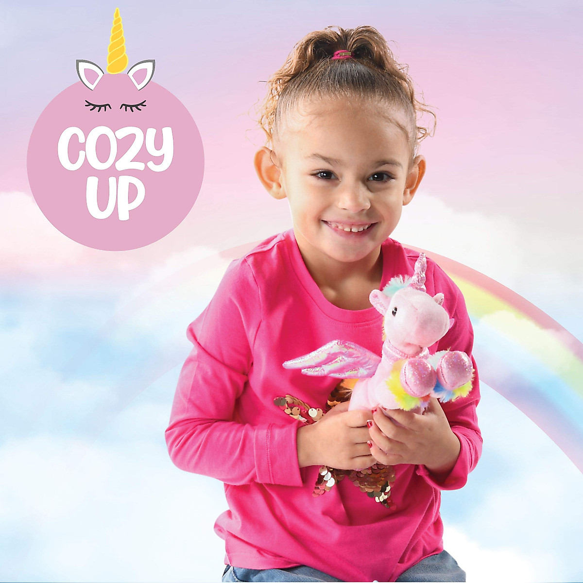 PREXTEX Unicorn Stuffed Animals (4 Cute Plush Unicorns Gifts for Girls), Machine Washable - Unicorn Toys for Girls & Boys Ages 3-5+