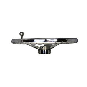 Pactrade Marine Boat 3 Spoke SS Sports Steering Wheel Turning Knob Finger Grips, 15-1/2" L