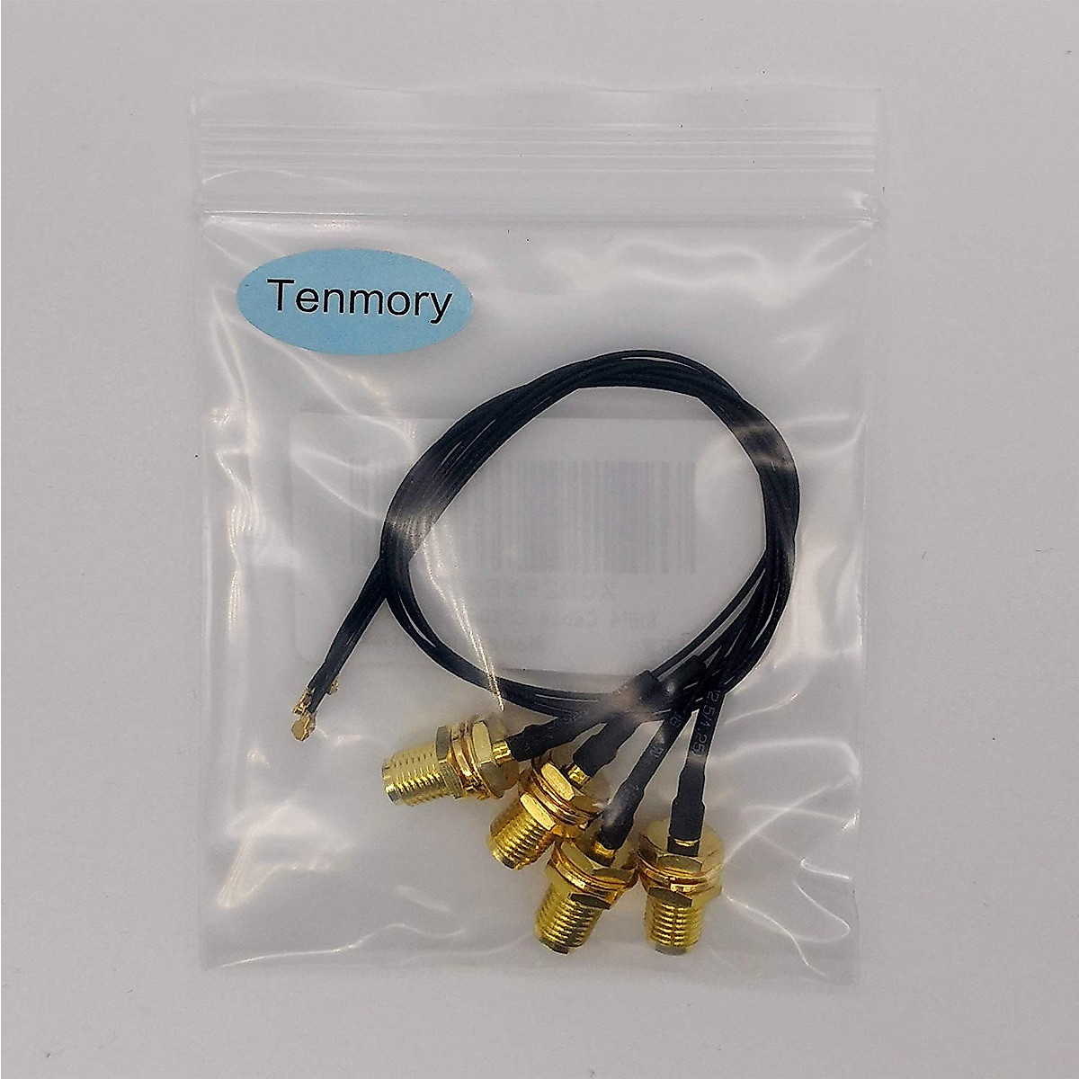 Tenmory U.FL to SMA M.2 NGFF UFL to SMA Female MHF4 IPX4 IPEX4 Ipex Connector Pigtail Antenna Extension Cable (10 inches (4 Pcs))