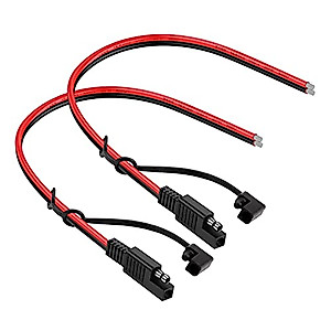 iGreely 2Pack SAE Extension Cable SAE Quick Connector Disconnect Plug for RV Trolling Motor Solar Panel (16AWG)