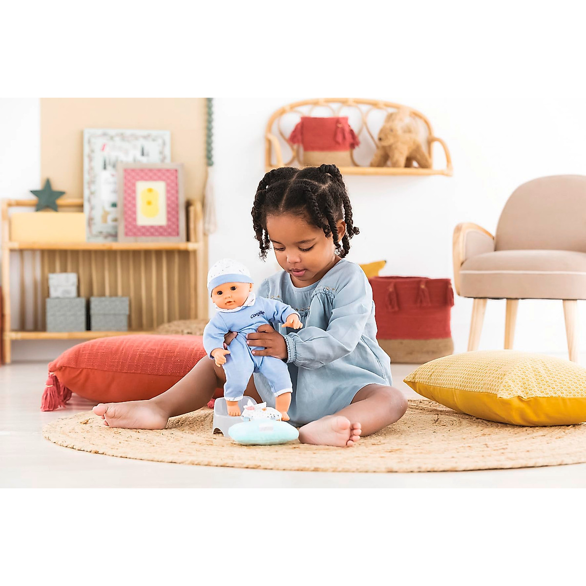 Corolle Potty and Wipe Baby Doll Accessory Set - for 12" Baby Dolls
