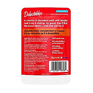 Hartz Delectables Soft Pate Tuna & Shrimp Cat Treats, 12 Pack