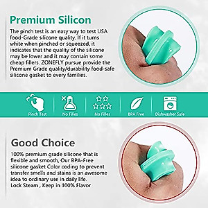 6 Quart Instant Pot Sealing Ring - Replacement Pinch Test 100% Silicone Gasket Seal Rings for 6 Qt Instapot Programmable Pressure Cooker - Insta Pot DUO LUX ULTRA PRO Crisp Accessories for 6QT 3-Pack