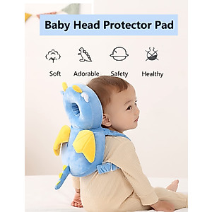 Toddler Baby Head Protection Cushion Backpack Wear,Dinosaur