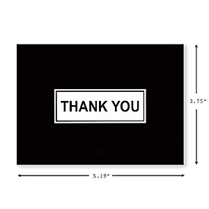 Hallmark Thank You Cards Assortment, Black and White Thanks (48 Cards with Envelopes for All Occasions)