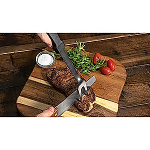 Blackstone 5051 Griddle Accessories Set Heat Resistant 6 Piece Stainless Steel Outdoor Indoor Grilling Utensils Hibachi Tools Kit-16, 16 Inch Tongs, Fork, 16” Ladle, 2 Extra-Long Spatula