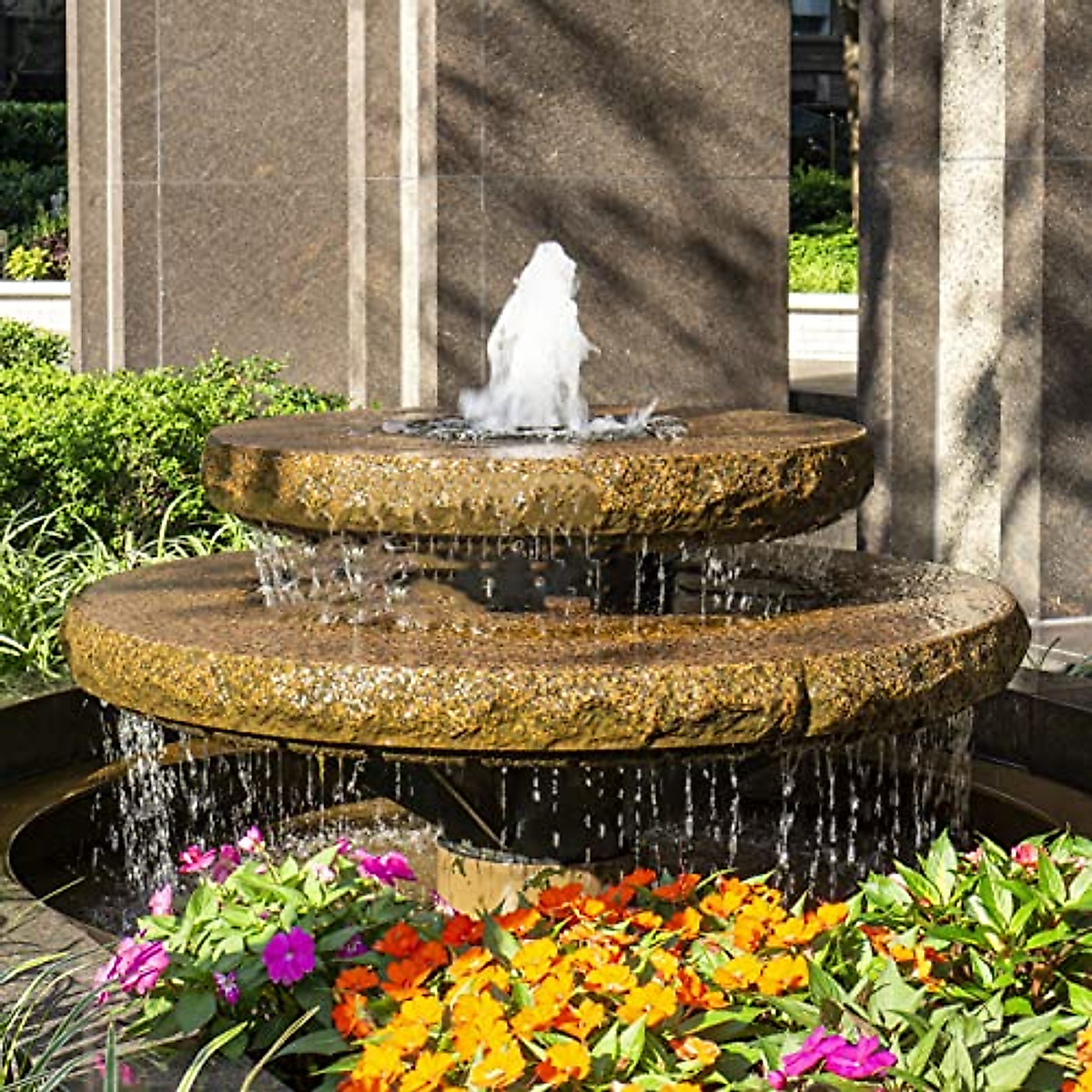 Brass Bubbling Fountain Nozzle, G1/2 Female Thread G3/4 Male Thread Spray Head Pond Sprinkler for Garden Pond Amusement Parks Library