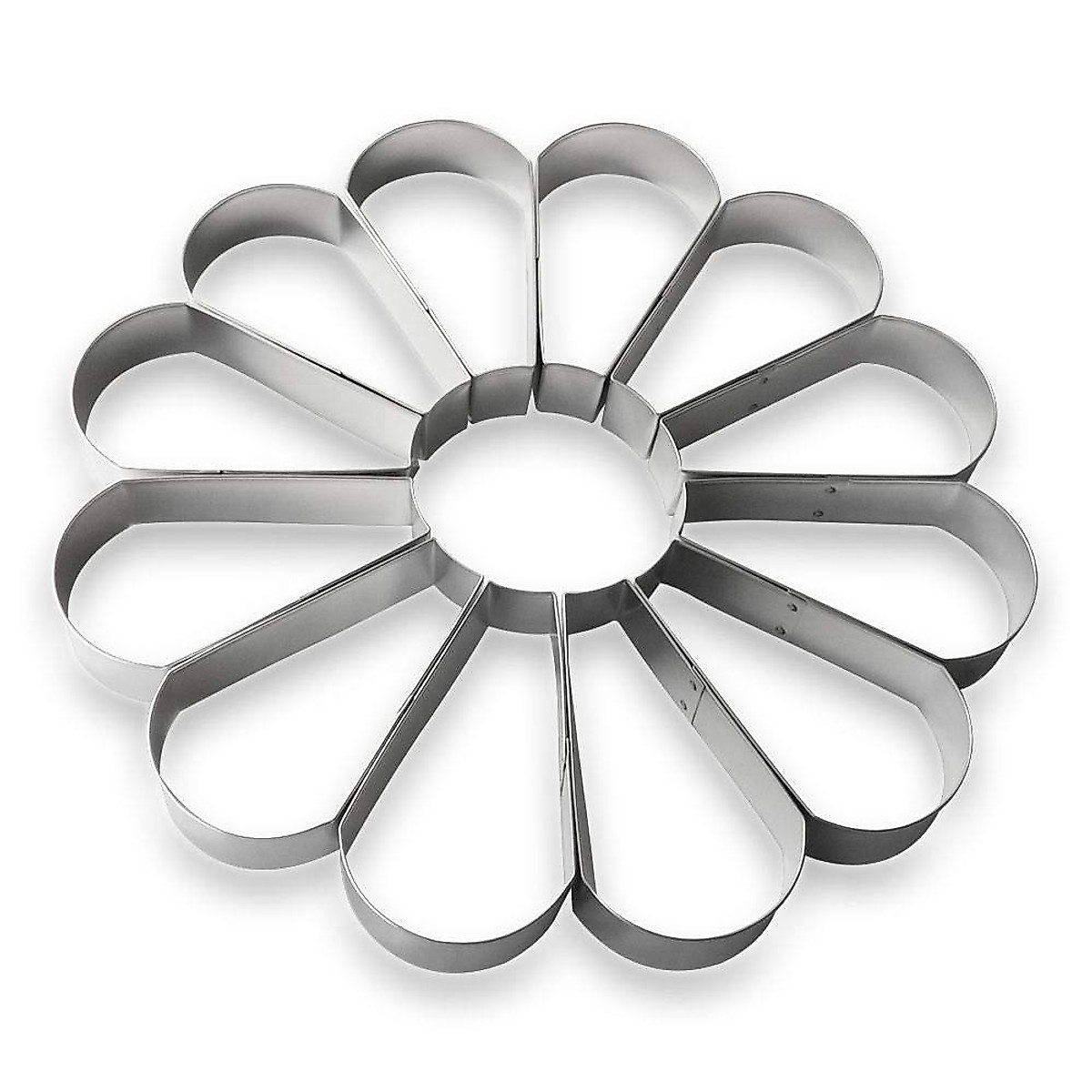 Foose Teardrop Round Cookie Cutter 4 Inch –Tin Plated Steel Cookie Cutters – Teardrop Round Cookie Mold