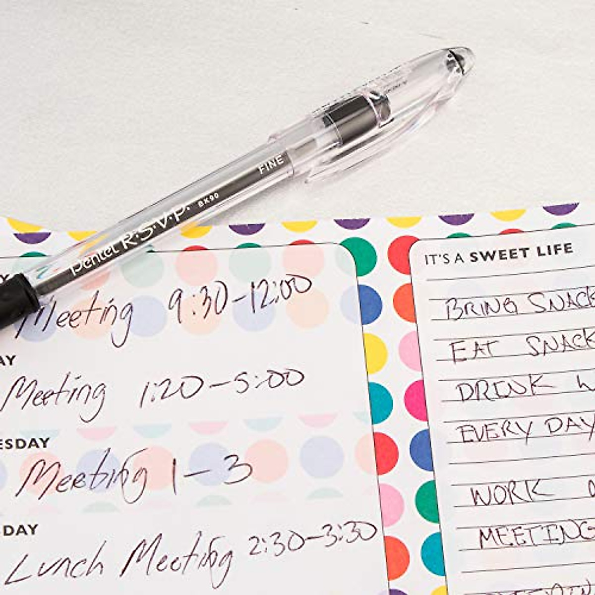 Pentel R.S.V.P. Ballpoint Pen, 0.7mm Fine Tip, Sky Blue Ink, Box of 12 (BK90-S)