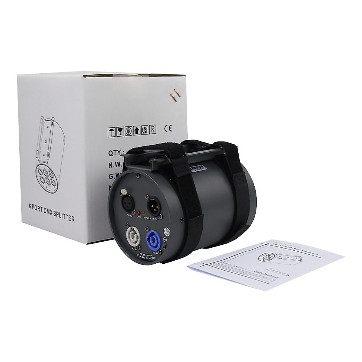 V-Show 6 Way Isolated DMX Splitter - 6 Branch Universal Splitter Amplifier Distributor 3Pin Outputs for DMX Signals.