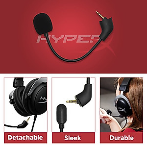 BUTIAO Cloud 2 Mic Replacement, Replaceable 3.5mm Game Microphone Boom for Kingston HyperX Cloud 2 ii X CloudX Cloud Core Cloud Pro PS4 Xbox One Nintendo Switch PC Headsets (Old Version Before 2021)