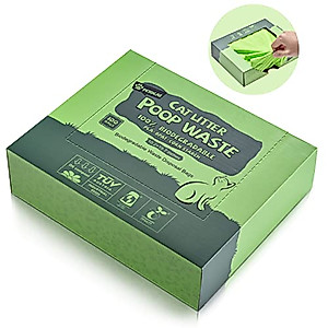 Cat Litter Bags for Poop Biodegradable Cat Waste Disposal Bag Leakproof Durable and Unscented Large to Fit Any Scoop - 100 Count…