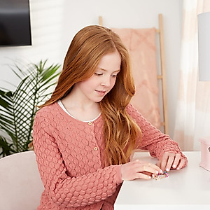 Make It Real - Halo Charms Bracelets Think Pink - DIY Charm Bracelet Making Kit - Friendship Bracelet Kit with Beads, Charms & Cord - Arts & Crafts Bead Kit for Girls - Makes 3 Bracelets