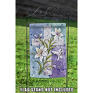 Toland Home Garden 112586 Easter Lilies Easter Flag 12x18 Inch Double Sided Easter Garden Flag for Outdoor House religious Flag Yard Decoration
